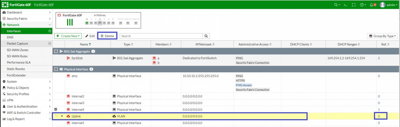 FortiGate – Delete a VLAN Interface Greyed Out – Geeks Hangout