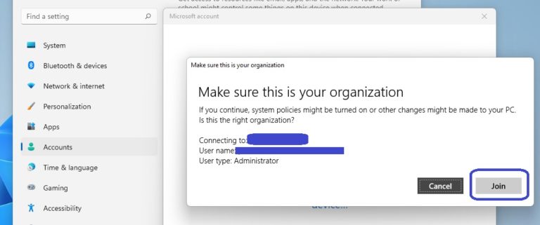 Windows 11 Joining Azure AD – Geeks Hangout